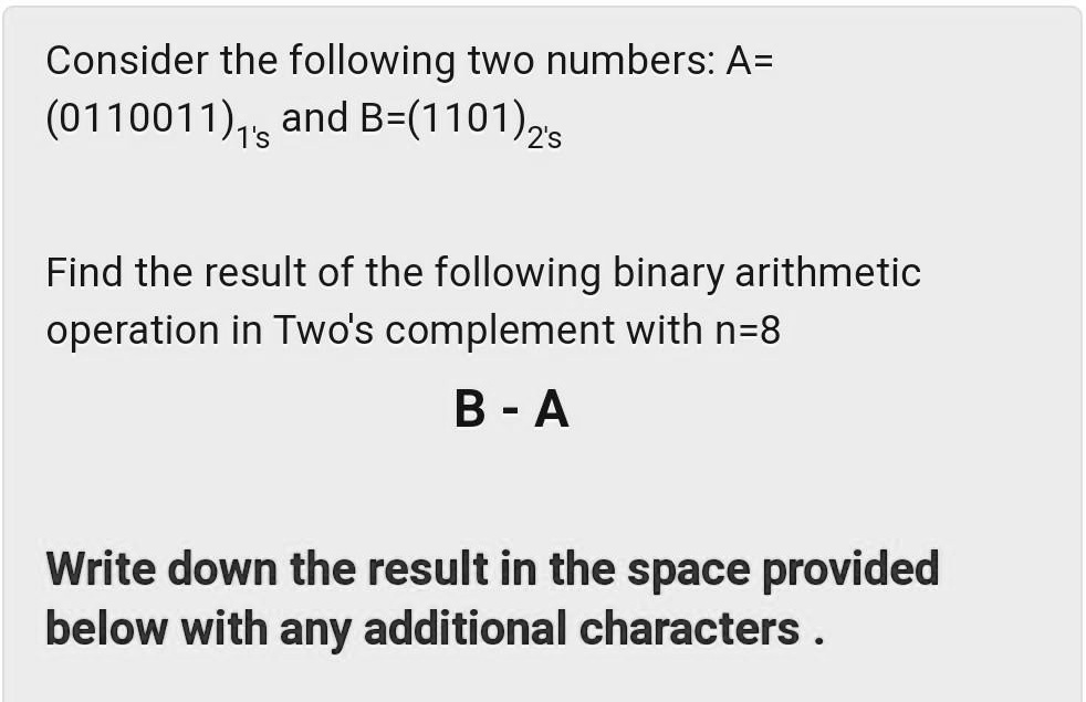 VIDEO solution: Consider the following two numbers: A = (0110011)â‚ and ...