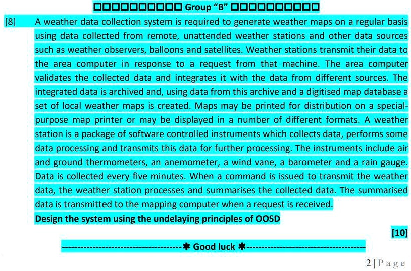 A weather data collection system is required to generate weather maps ...