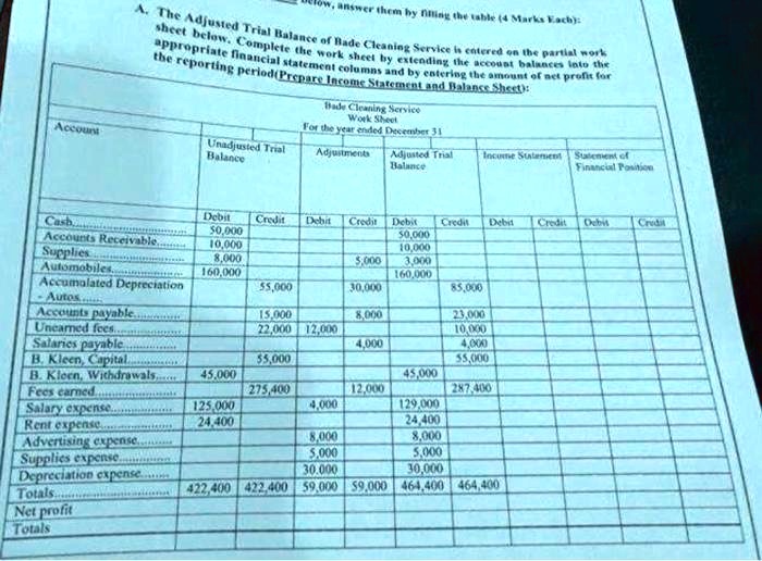 SOLVED: The text provided is a mix of financial statements and a work ...