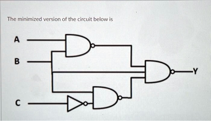 SOLVED: The minimized version of the circuit below is The minimized ...
