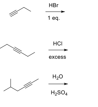 SOLVED: Draw the arrow pushing mechanism for the following reactions: HBr 1 eq HCl excess H2O H2SO4