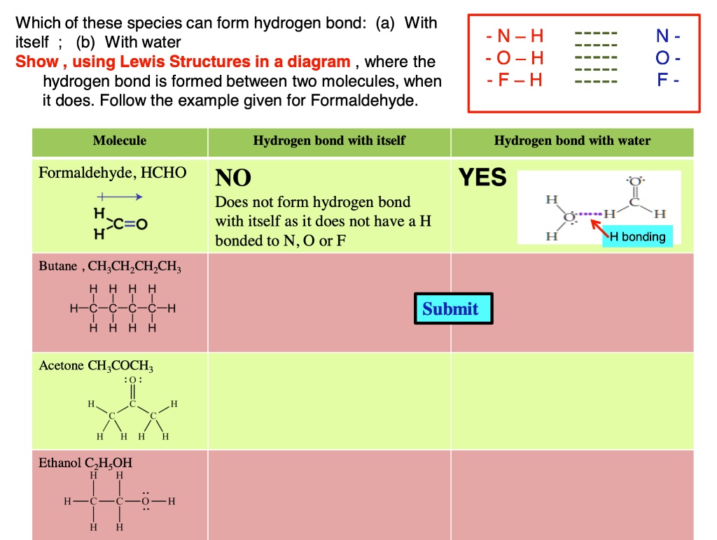 SOLVED Which Of These Species Can Form Hydrogen Bond a With Itself SOLVED Which Of These Species Can Form Hydrogen Bond a With Itself