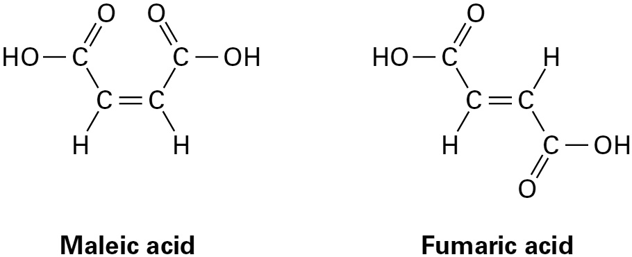 'Maleic acid has a dipole moment, but the closely related fumaric acid ...