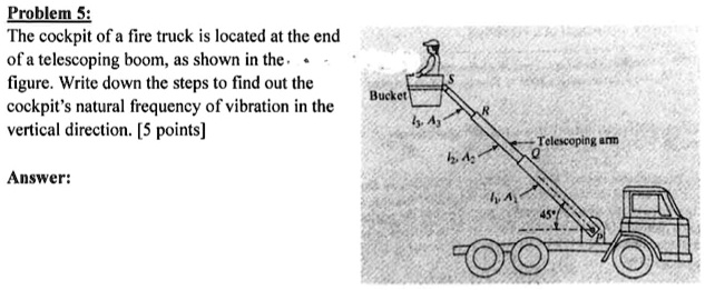 problem 5 the cockpit of a fire truck is located at the end of a telescoping boomas shown in the ...