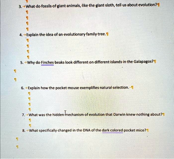 3. What do fossils of giant animals, like the giant sloth, tell us ...