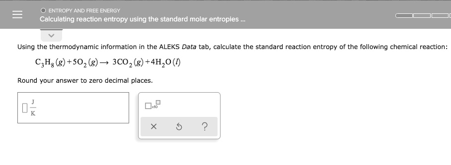 Solved Enmropy And Free Energy Calculating Reaction Entropy Using The