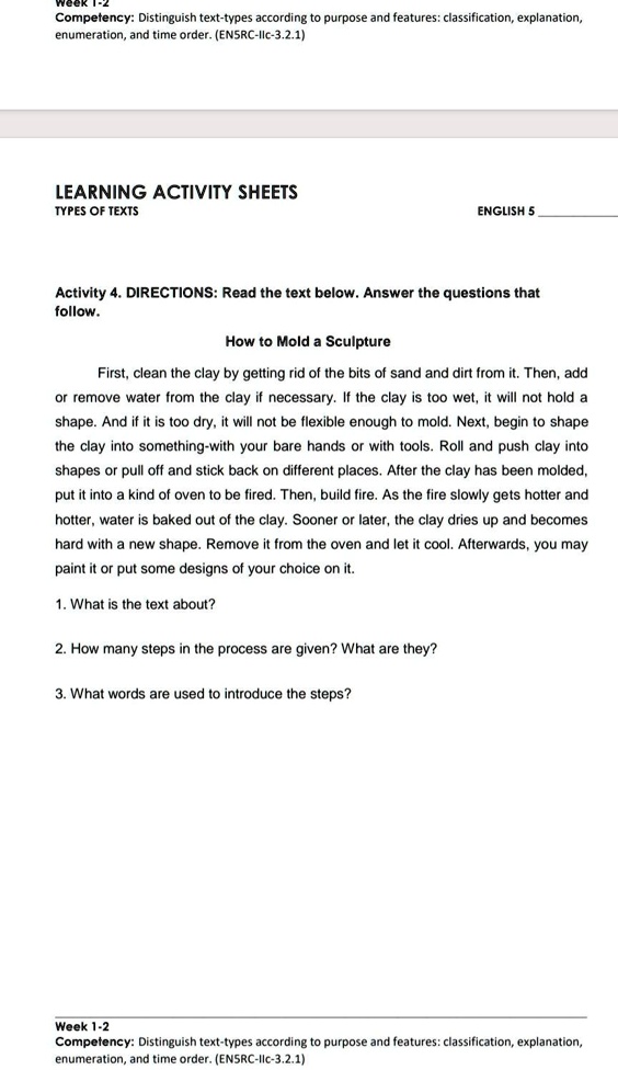 pt2 pls po i need it competency distinguish text types according ...