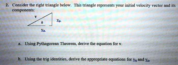SOLVED: Consider the right triangle below. This triangle represents ...