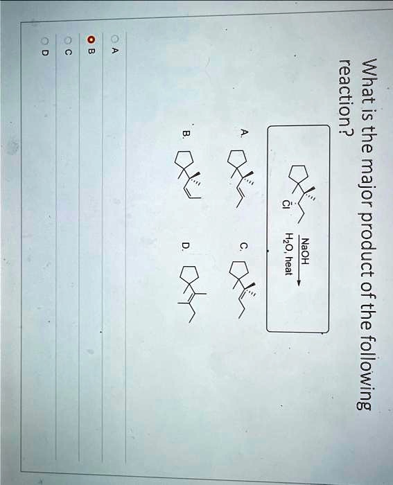 SOLVED: 9 reaction? H2O,heat NaOH What is the major product of the following