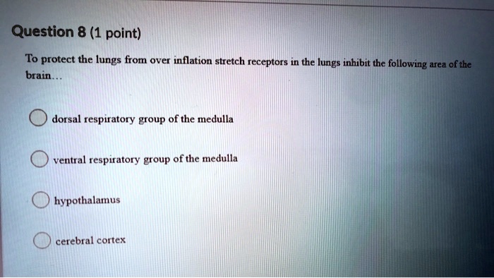 question 8 1 point to protect the lungs from over inflation stretch ...