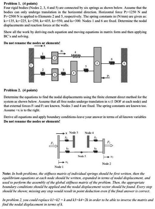 Problem 1. (4 points) Four rigid bodies (Nodes 2, 3, 4 and...