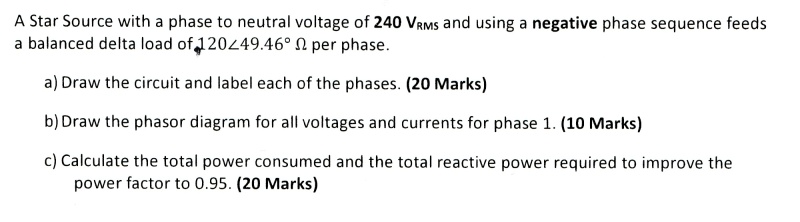 texts a star source with a phase to neutral voltage of 240 vrms and ...