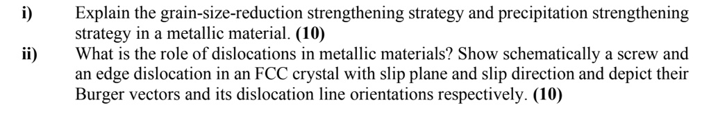 SOLVED: 1) Explain the grain-size-reduction strengthening strategy and ...