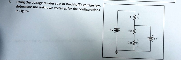 SOLVED: Using the voltage divider rule or Kirchhoff's voltage law ... SOLVED: Using the voltage divider rule or Kirchhoff's voltage law ...