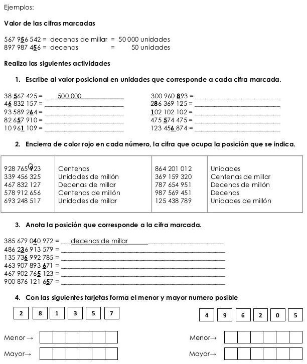 valor posicional. por favor ayudaaaaa plis (╯︵╰,) Ejemplos: Valor de ...