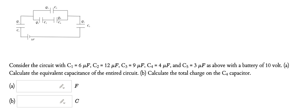 SOLVED:Consider the circuit with C1 = 6 pF, C2 = 12 pF,C3 = 9 pF, C4 = 4 pF,and Cs = 3 pF as ...