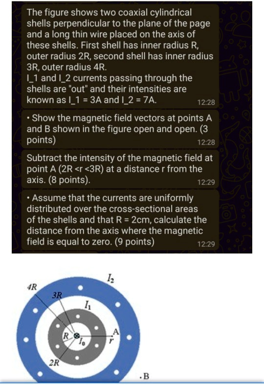SOLVED:The figure shows two coaxial cylindrical shells perpendicular to ...