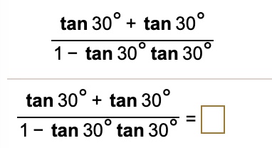 SOLVED: tan 30" tan 30S tan 30 tan 30 tan 30' tan 30 tan 30 tan 30