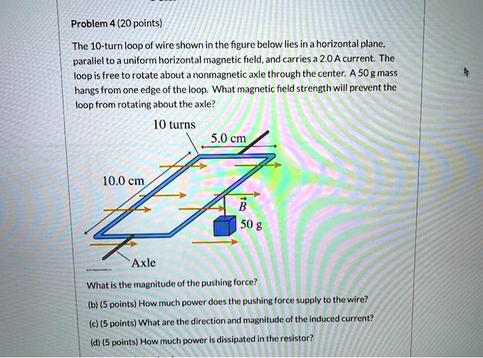 SOLVED: Problem (20 points) The 10-turn loop of wire shown in the figure below lies ina ...