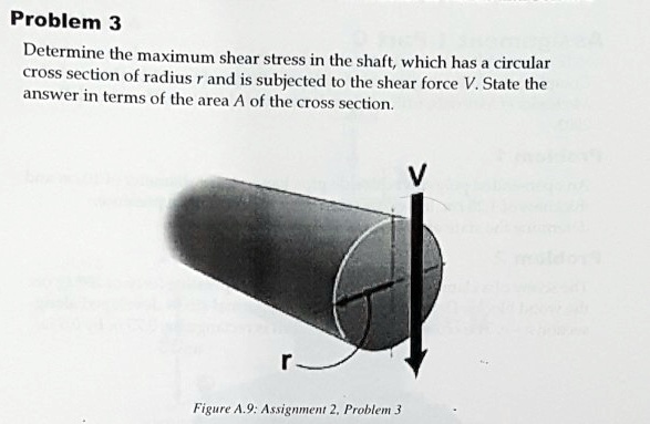 Problem 3 Determine the maximum shear stress in the shaft, which has a circular cross section of ...