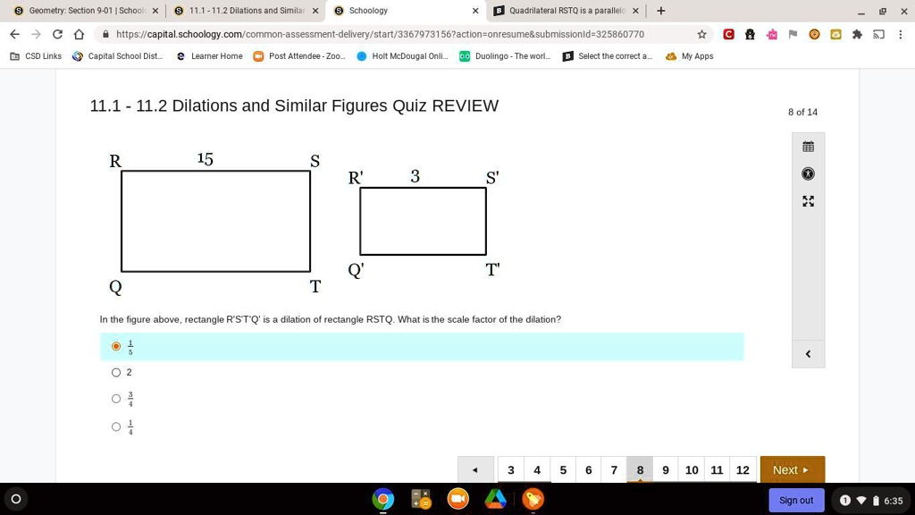 Geometry: Section 9-01 | School 11.1 - 11.2 Dilations and...