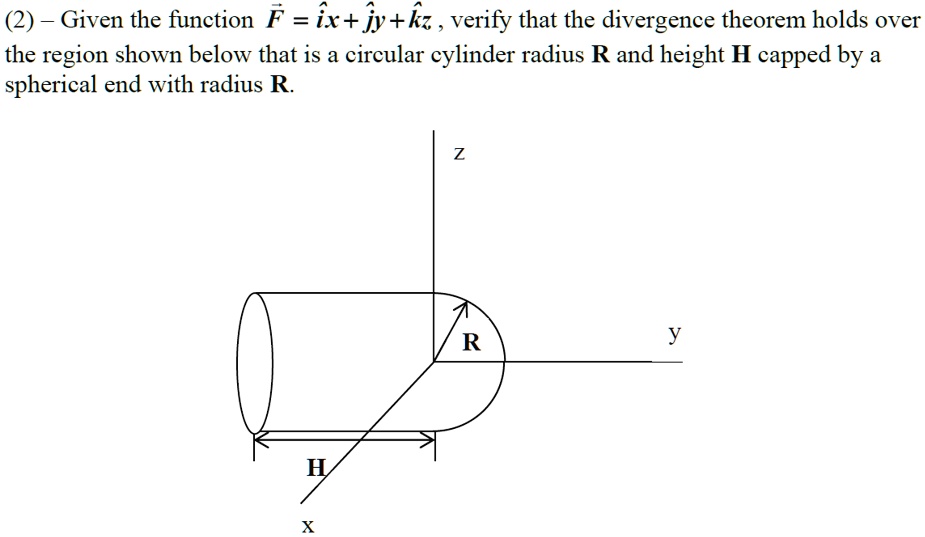 SOLVED:(2) Given the function F = ix+jytkz, verify that the divergence ...