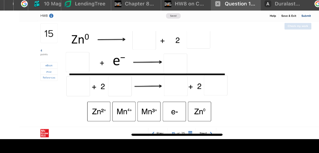 SOLVED: G 10 Mag LendingTree Chapter 8... D2L HW8 on C... Question 1... A Duralast... Hw8 Sswed ...