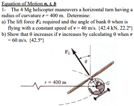 equation ot motion lb the 4 mg helicopter mancuvers horizontal turn ...