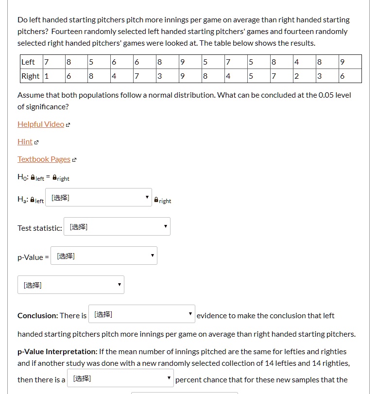 Do left handed starting pitchers pitch more innings per game on average ...