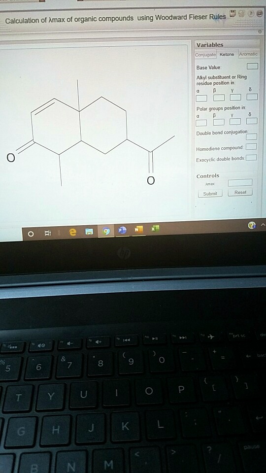 calculation of amax of organic compounds using woodward fleser rules ...