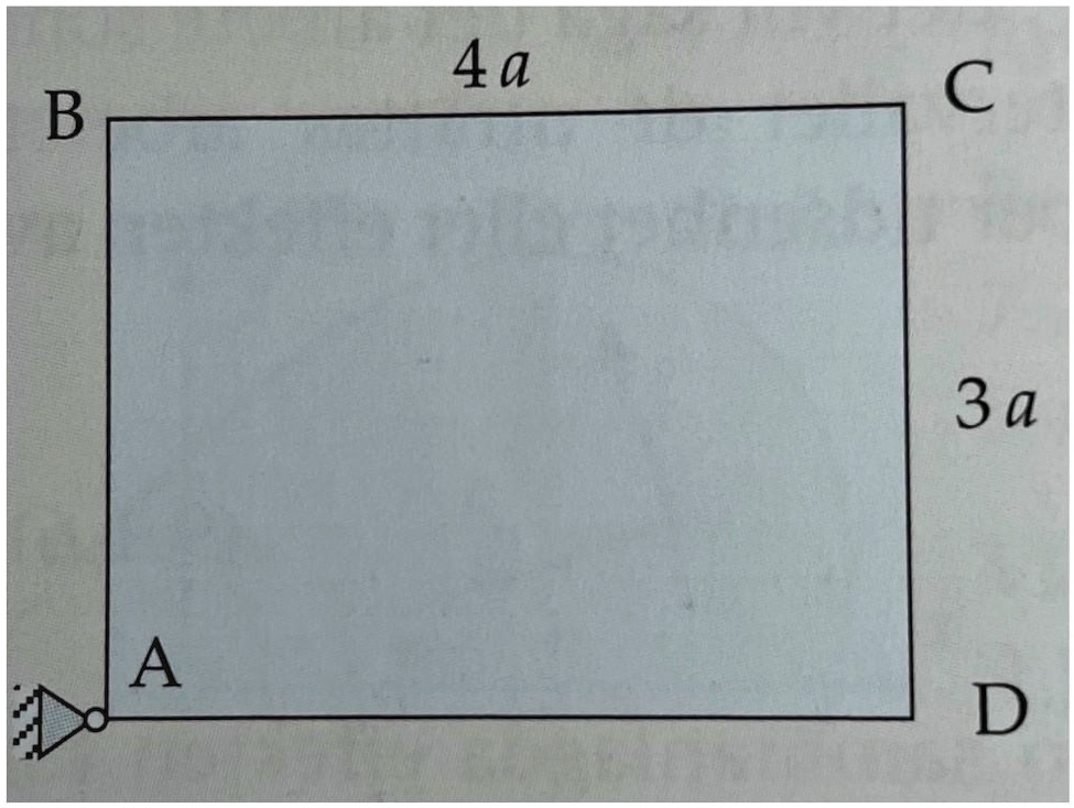 SOLVED: A homogeneous rectangular disk can rotate frictionlessly in a ...