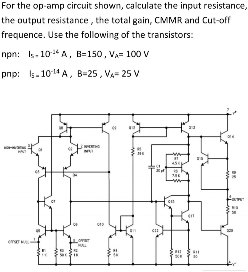 for the op amp circuit shown calculate the input resistance the output ...