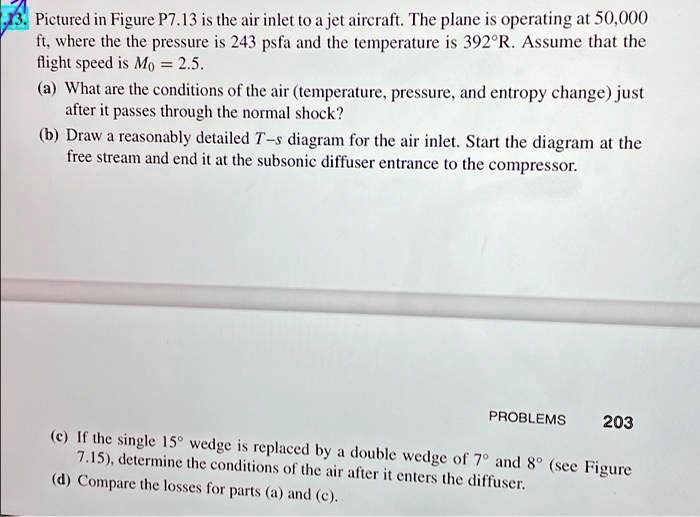 SOLVED: Pictured in Figure P7.13 is the air inlet to a jet aircraft ...