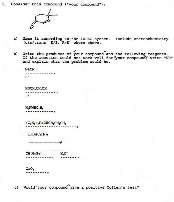 SOLVED: Consider this compound. Your compound Name according to the ...