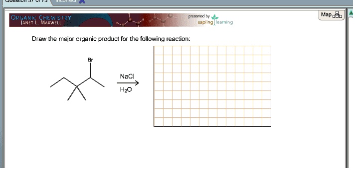SOLVED: Draw the major organic product for the following reaction ...