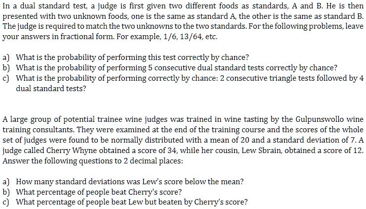SOLVED: In a dual standard test, the judge is first given two different ...