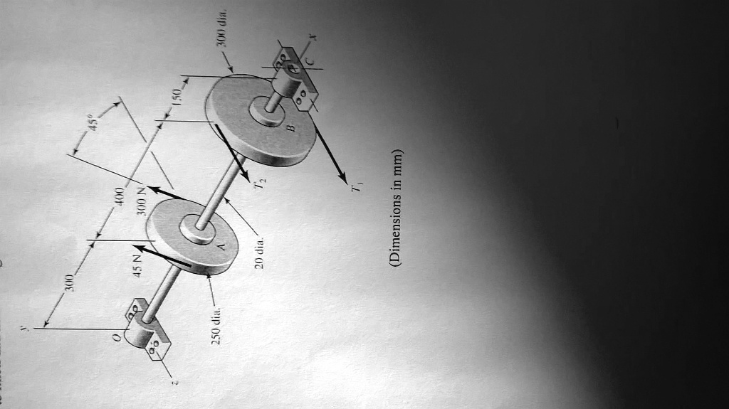 SOLVED: Problem 3 A countershaft of uniform cross section carrying two ...