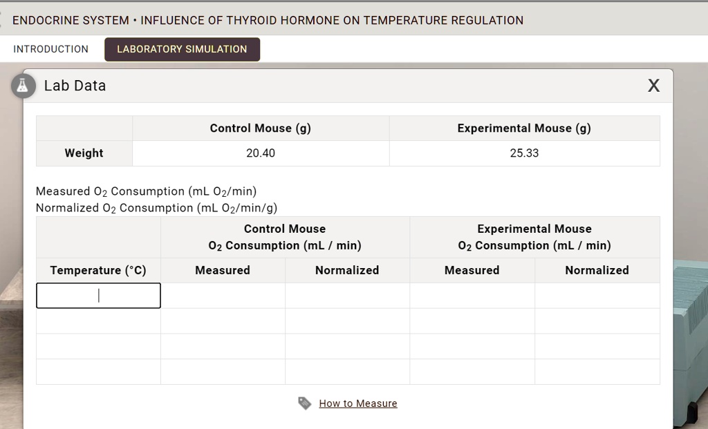 SOLVED: ENDOCRINE SYSTEM: INFLUENCE OF THYROID HORMONE ON TEMPERATURE ...