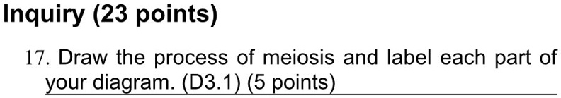 draw the process of meiosis and label each part of your diagram d31 5 ...