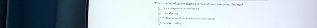 which method of patient charting is created from assessment findings ...