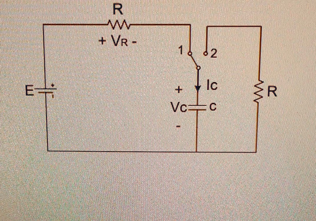 SOLVED: Texts: E = 20V, R = 10kΩ, C = 0.1mF Calculate the charge and ...