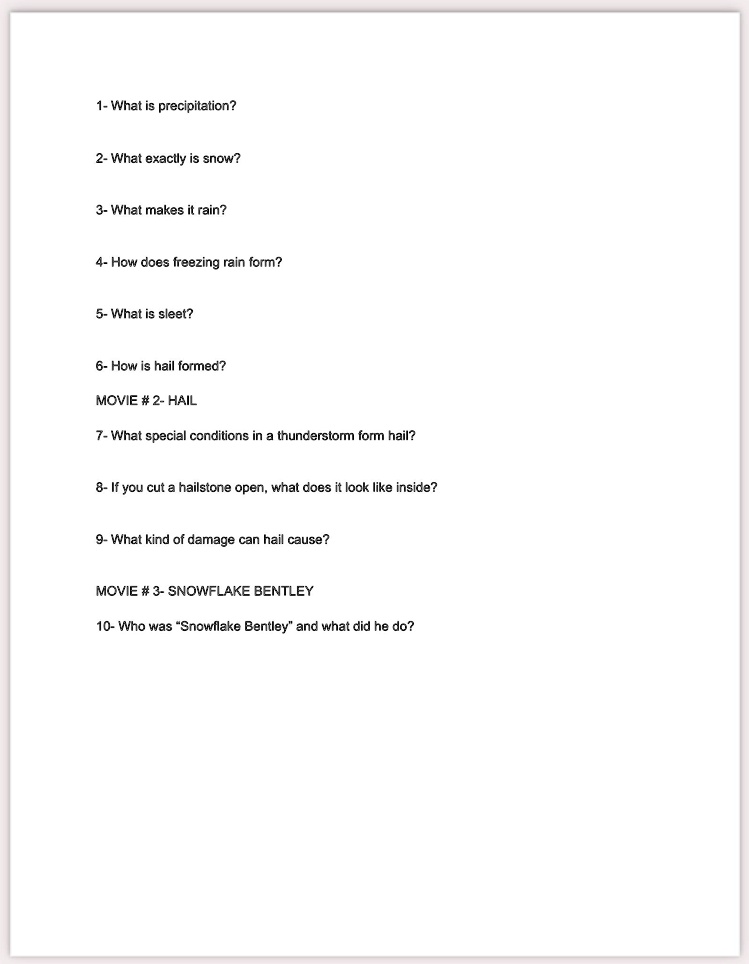 SOLVED: 'Help me with this science 1- What is precipitation? 2- What ...