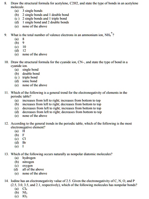 SOLVED: Draw the structural formula for acetylene, C2H2, and state the ...