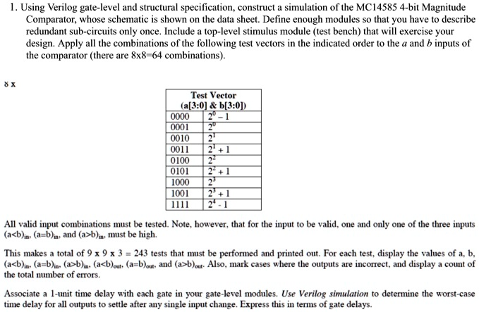 SOLVED: Any help would be awesome! 1. Using Verilog gate-level and structural specification ...