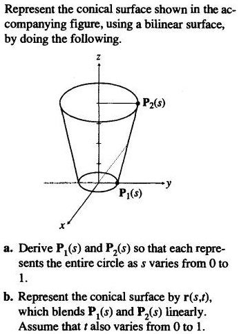 SOLVED: Represent the conical surface shown in the ac companying figure ...