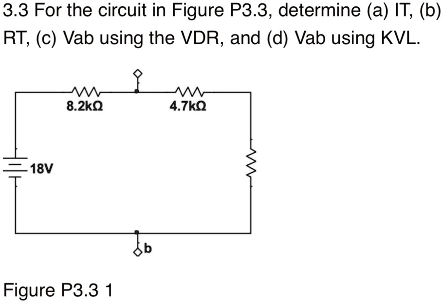 3.3 For the circuit in Figure P3.3, determine (a) IT, (b) RT, (c) Vab ...