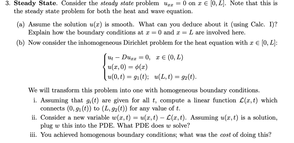 SOLVED:3. Steady State. Consider the steady state problem UcI 0 on the ... SOLVED:3. Steady State. Consider the steady state problem UcI 0 on the ...