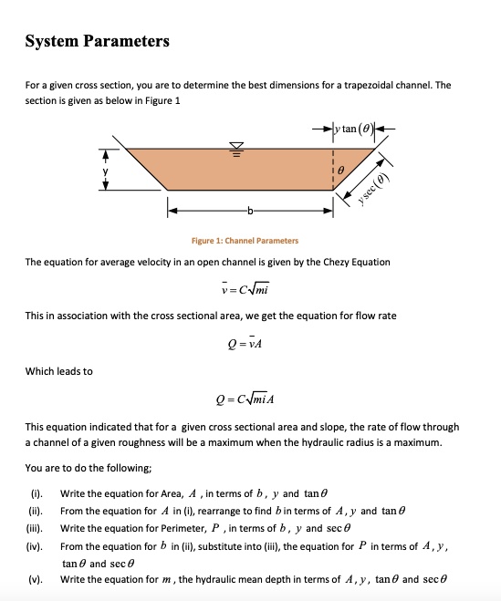 Perimeter Of Trapezoidal Channel Formula