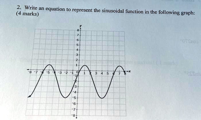 Solved Write An Equation To Represent The Sinusoidal Function Marks