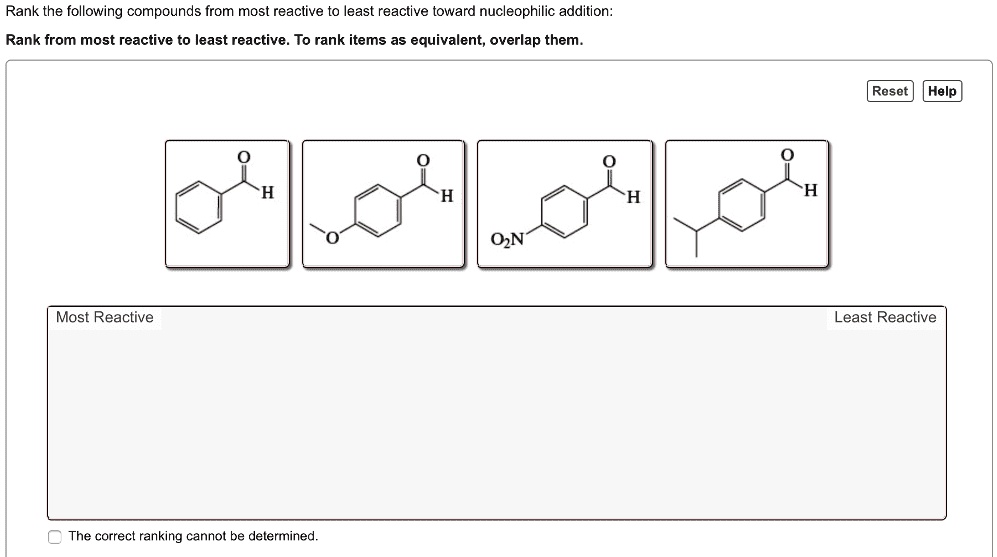 Solved Rank The Following Compounds From Most Reactive To Least